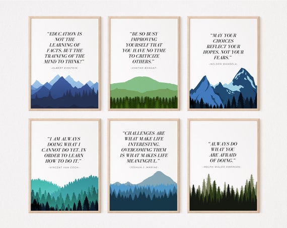 Nature GROWTH MINDSET POSTER Digital Download Set of 6 - Etsy