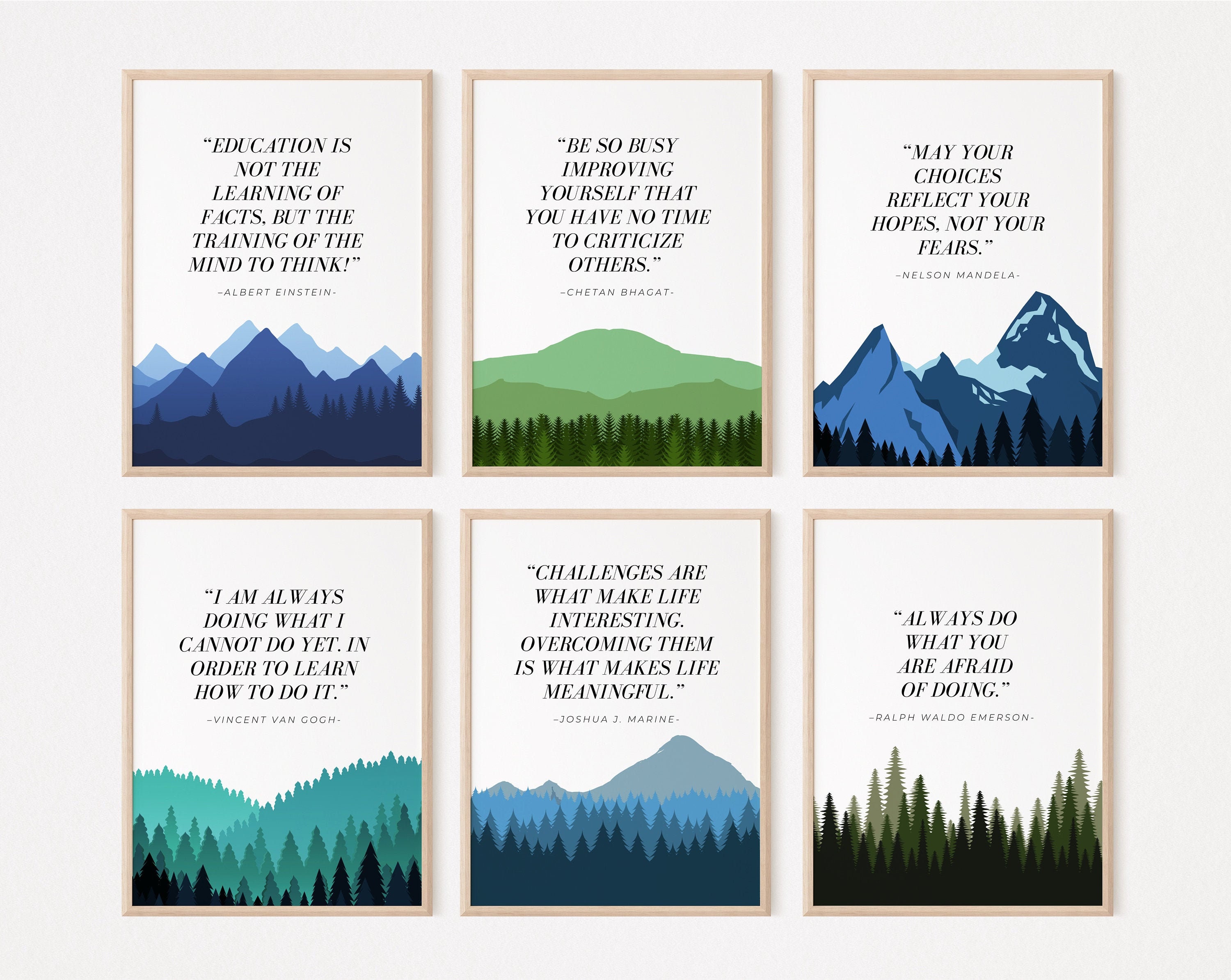 Nature GROWTH MINDSET POSTER Digital Download Set of 6 - Etsy