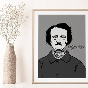 Edgar Allan Poe Poster | Digital Download | Classic Literature | Gothic ...