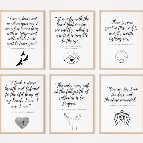 POSITIVE AFFIRMATIONS POSTER Set of 6 Digital Download - Etsy