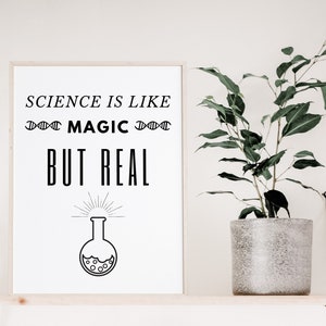 Science is Magic Poster Digital Download, Science Door Decor, Wall Art ...