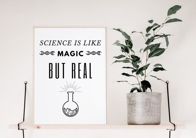Science is Magic Poster Digital Download Science Door Decor | Etsy