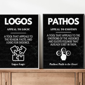 Ethos Pathos Logos Poster Set: Rhetorical Appeals, English Classroom ...