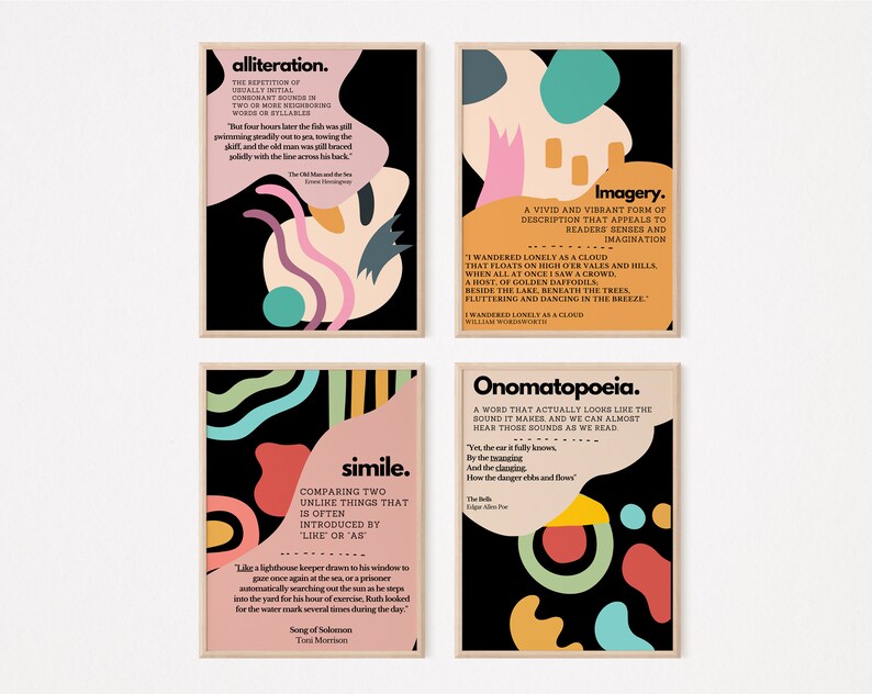 Literary Device Posters: Modern Classroom Decor (digital Download) - Etsy