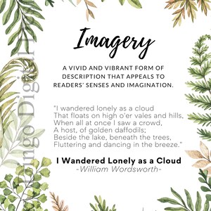 LITERARY DEVICE POSTERS Set of 10 | Greenery Floral | Digital Download ...