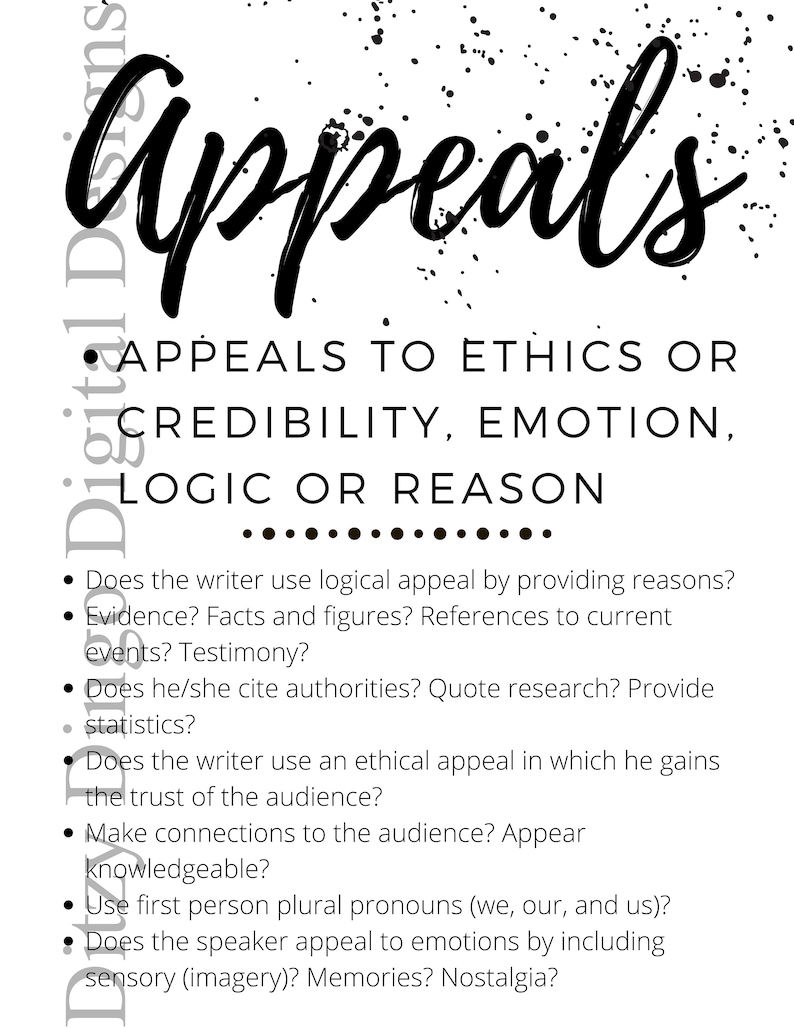 SPACECAT Rhetorical Analysis Posters: English Classroom Decor (digital ...