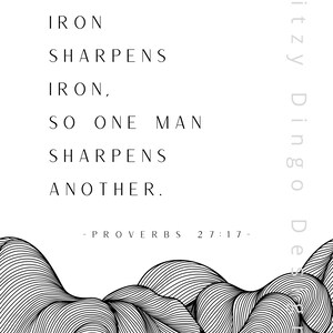 Proverbs 27:17 Digital Download | Bible Verse | Gift for Men ...