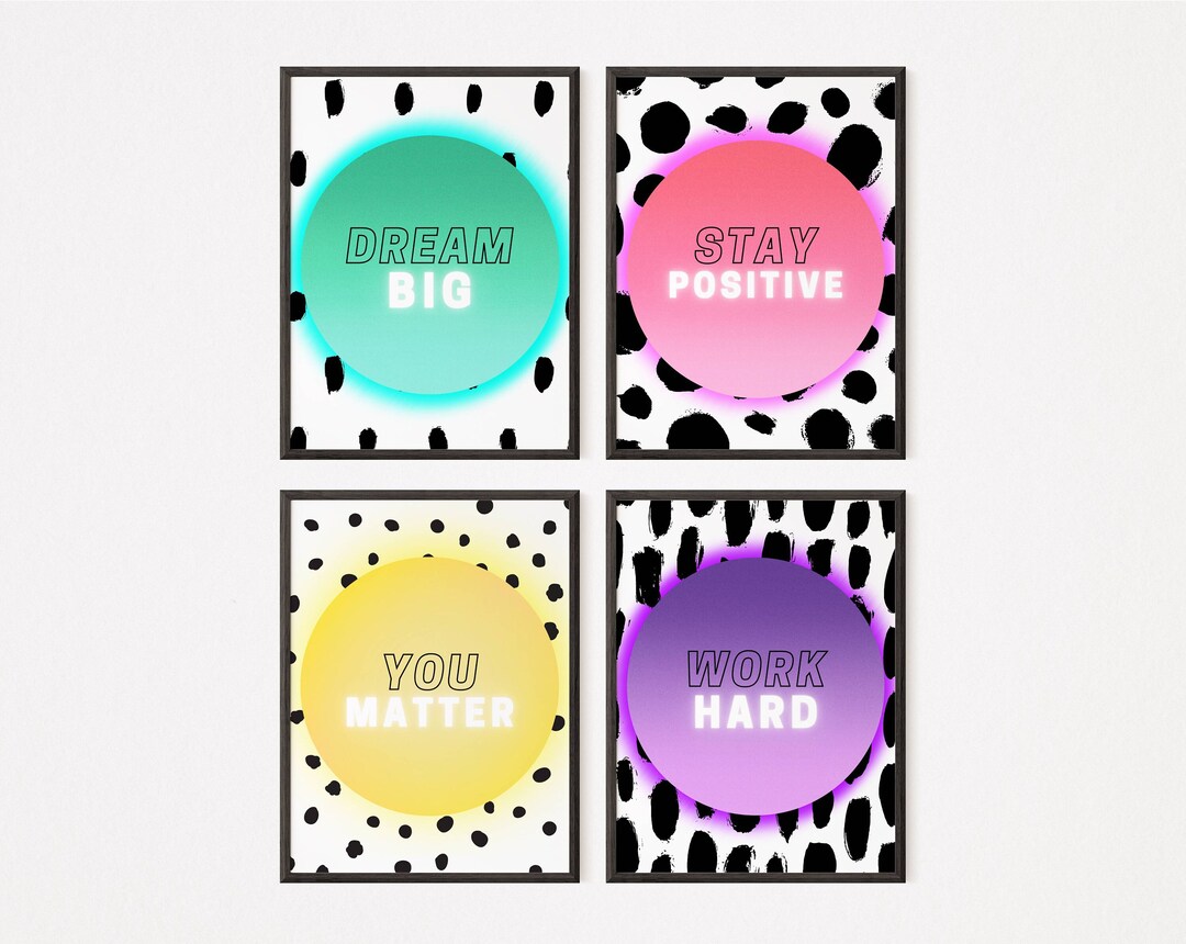 Neon Positive Affirmation Prints: Classroom Decor (digital Download) - Etsy