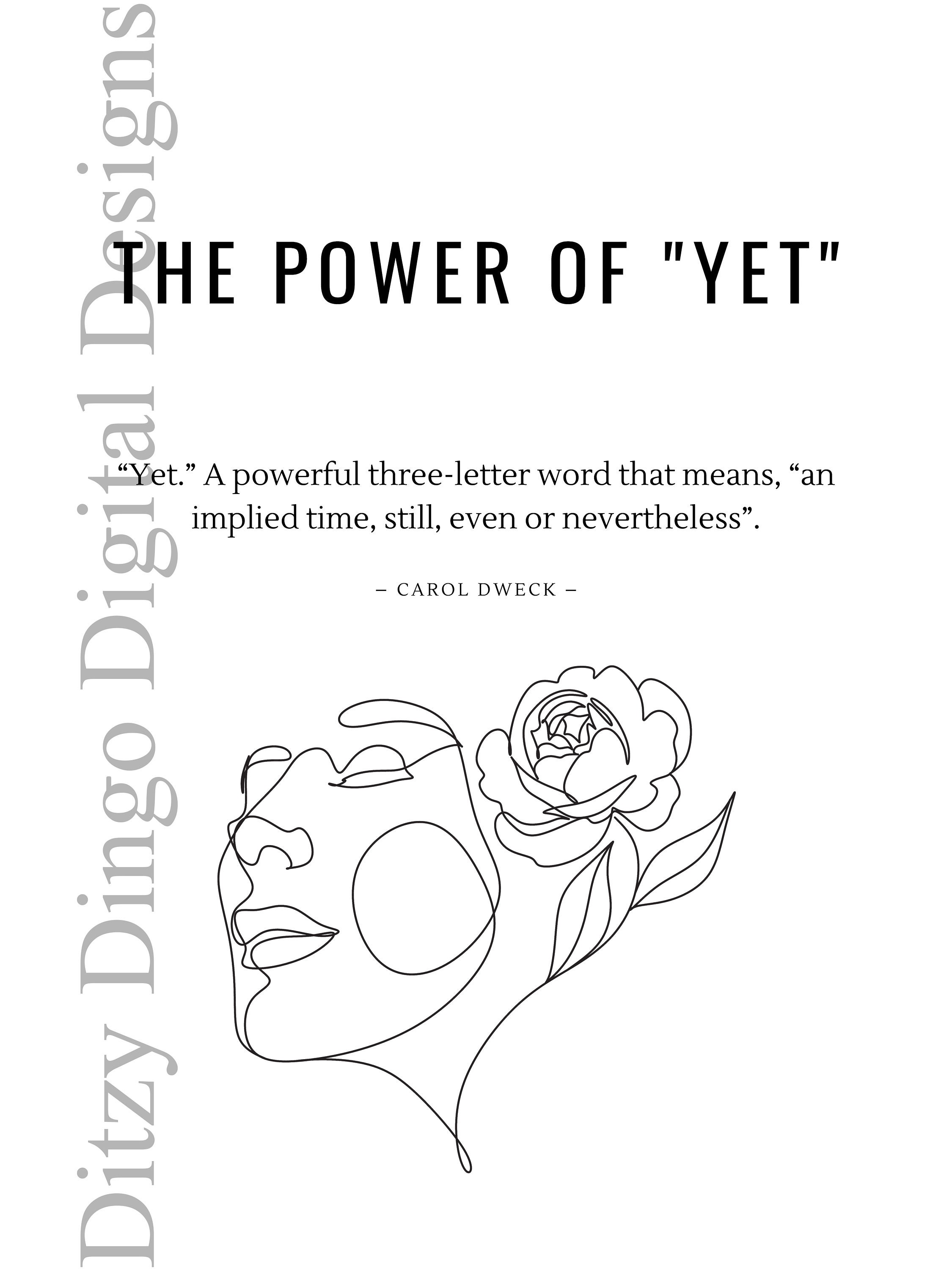 Power of yet Posters set of 6 Digital Download Growth - Etsy