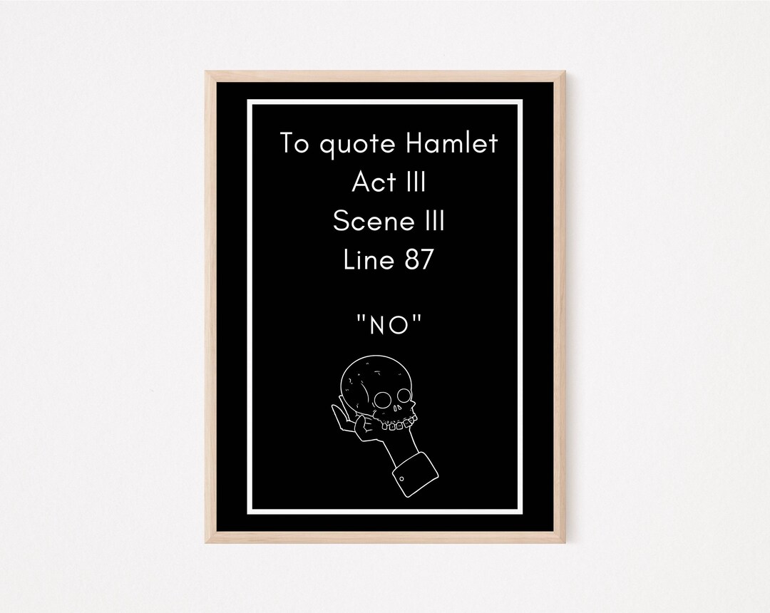 Shakespeare Hamlet Wall Art | Digital Download | English Teacher ...