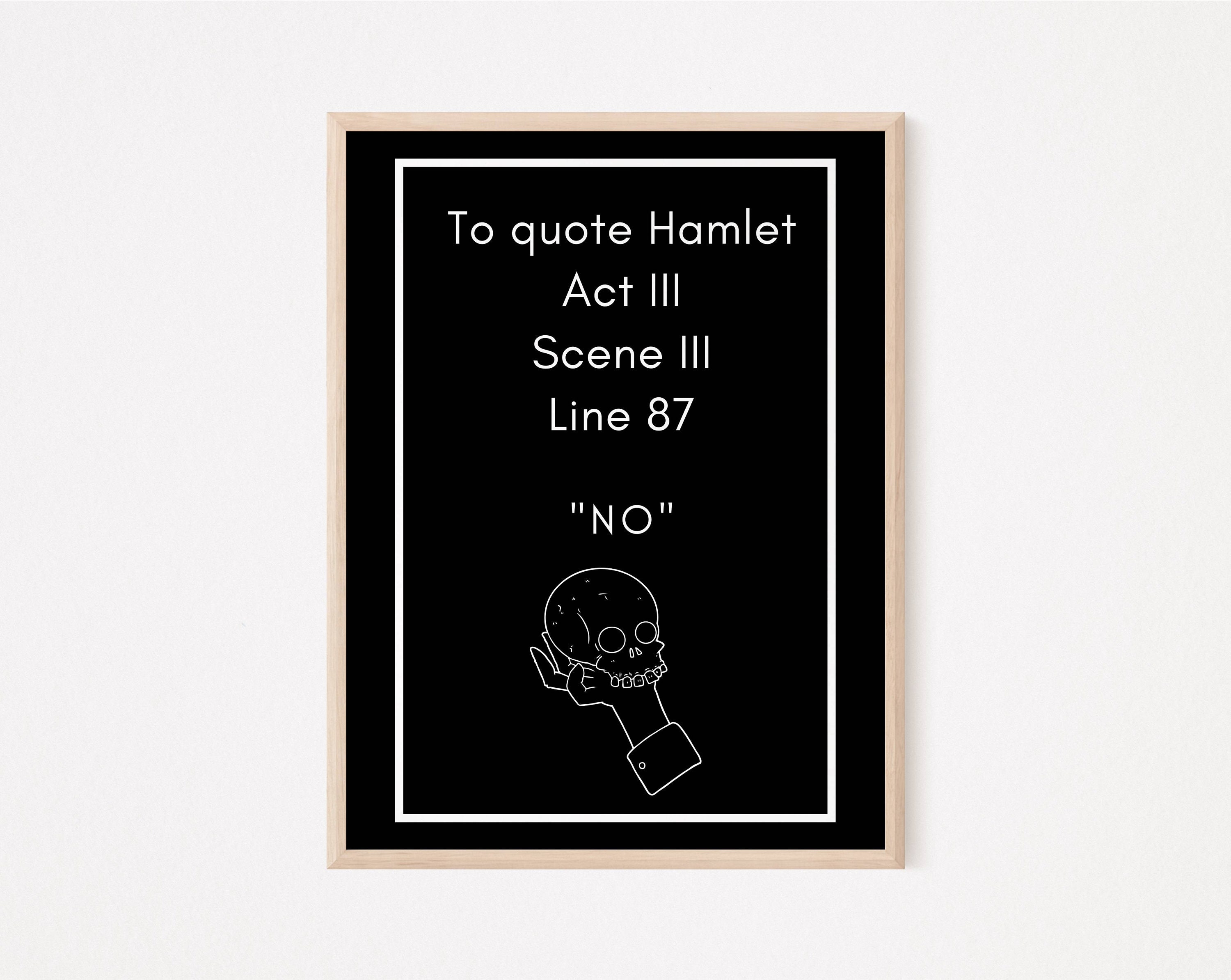 Shakespeare Hamlet Wall Art Digital Download English | Etsy