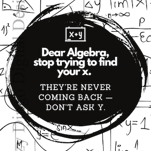 Funny MATH CLASSROOM Poster Digital Download (set of 4) | Humor | Math ...