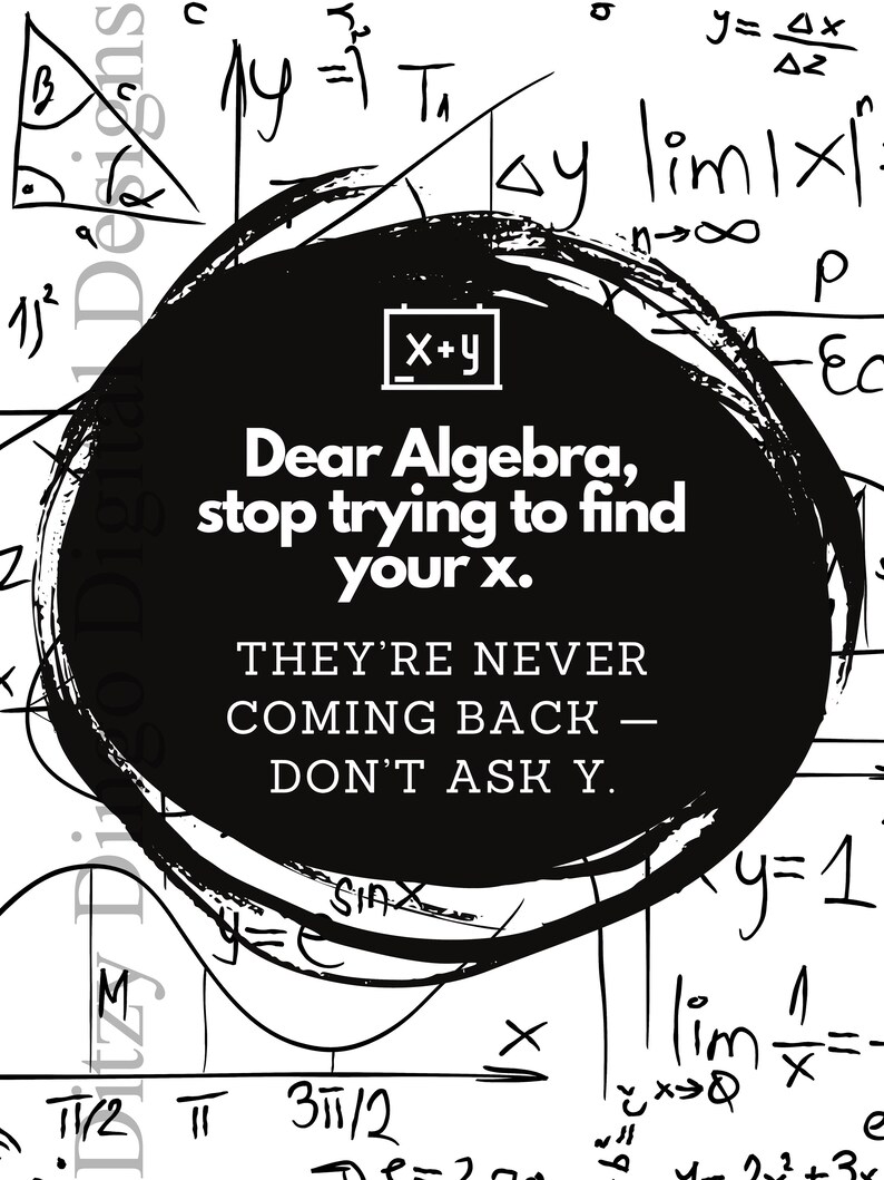 Funny MATH CLASSROOM Poster Digital Download set of 4 | Etsy