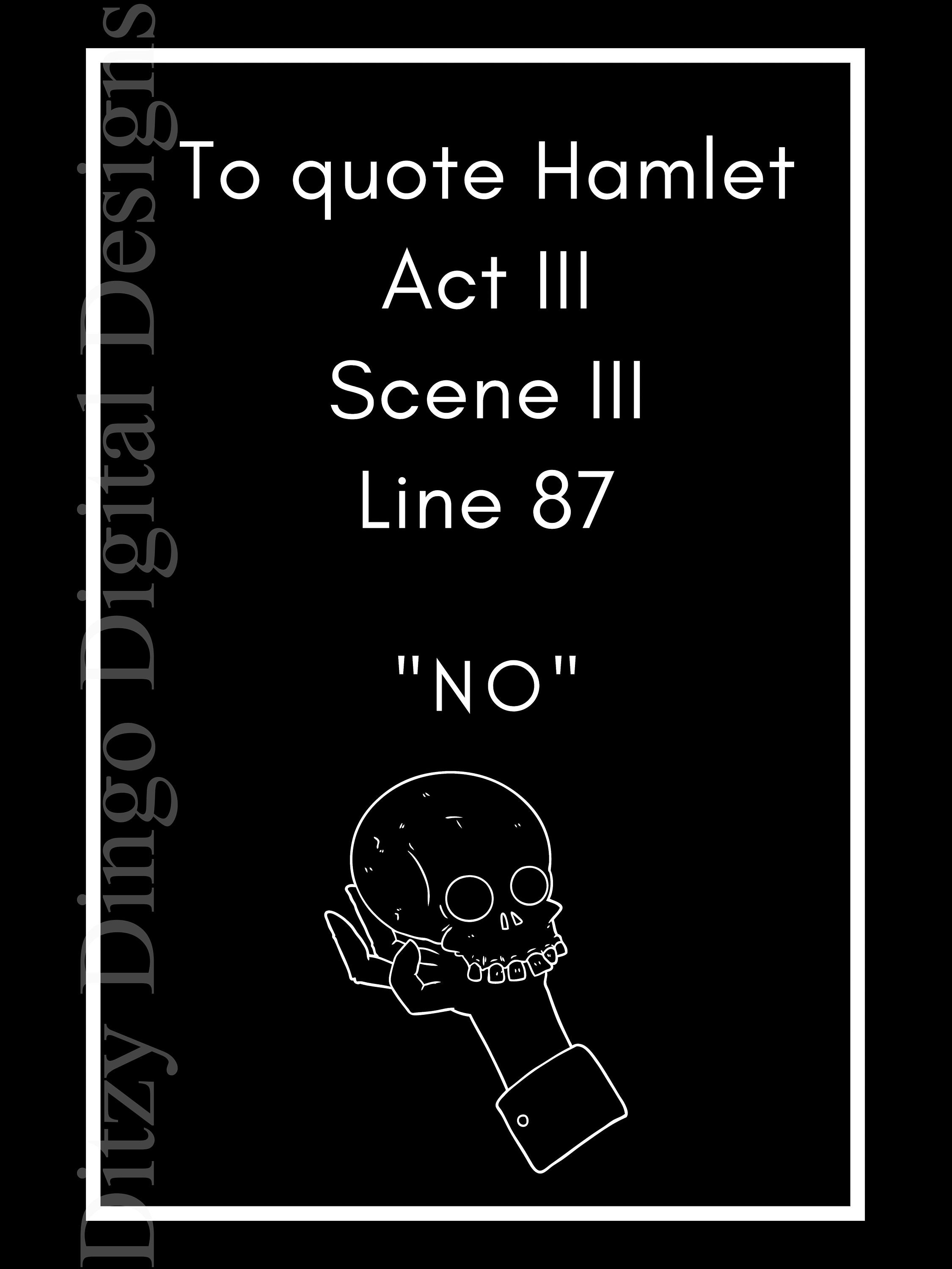 Shakespeare Hamlet Wall Art Digital Download English | Etsy
