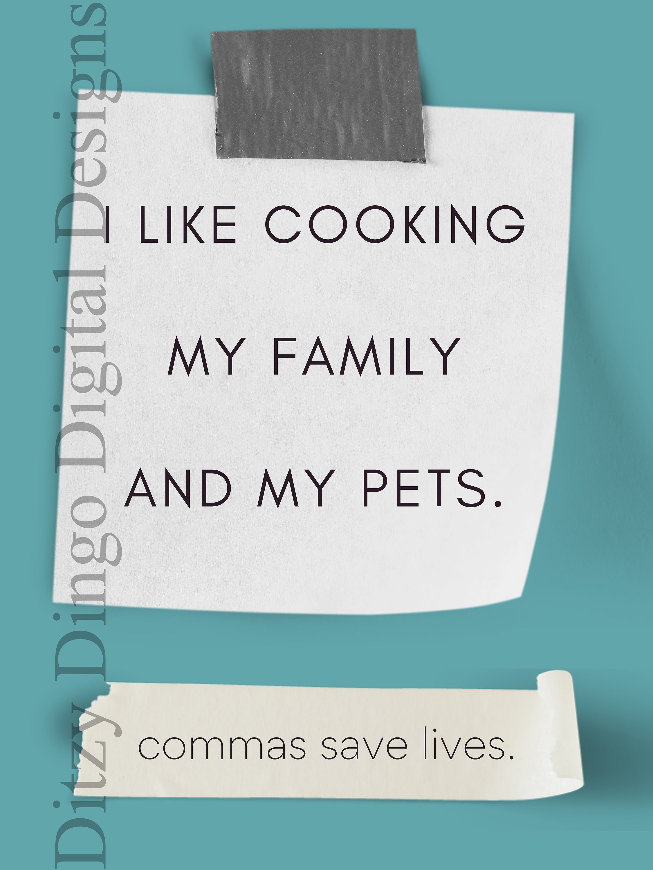 Funny Grammar Comma Poster Digital Download Writing Poster | Etsy