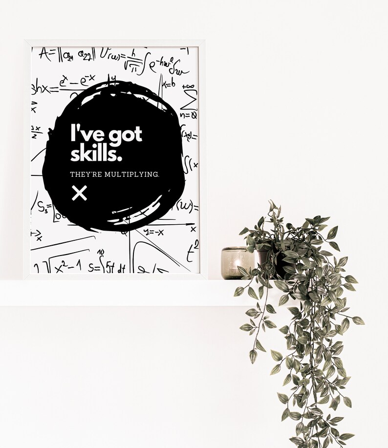 Funny MATH CLASSROOM Poster Digital Download set of 4 | Etsy