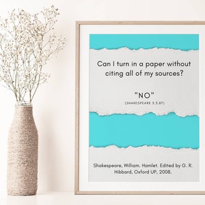Citing Sources Humor Wall Art | Digital Download | English Teacher ...