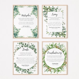 LITERARY DEVICE POSTERS Set of 10 | Greenery Floral | Digital Download ...