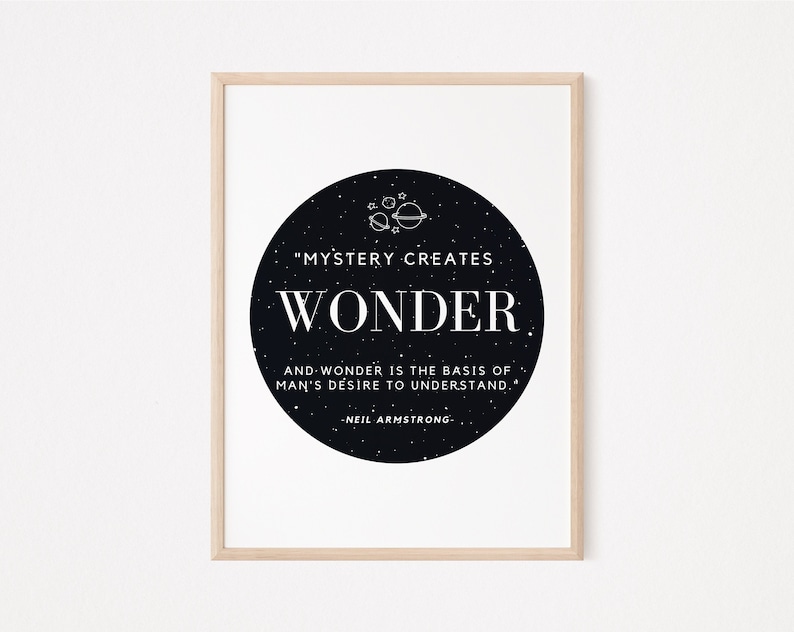 SPACE POSTER PRINT Digital Download Neil Armstrong Quote - Etsy