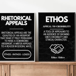 Ethos Pathos Logos Poster Set: Rhetorical Appeals, English Classroom ...
