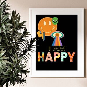 Groovy Positive Affirmation Digital Download (set of 6) | Wall Art ...