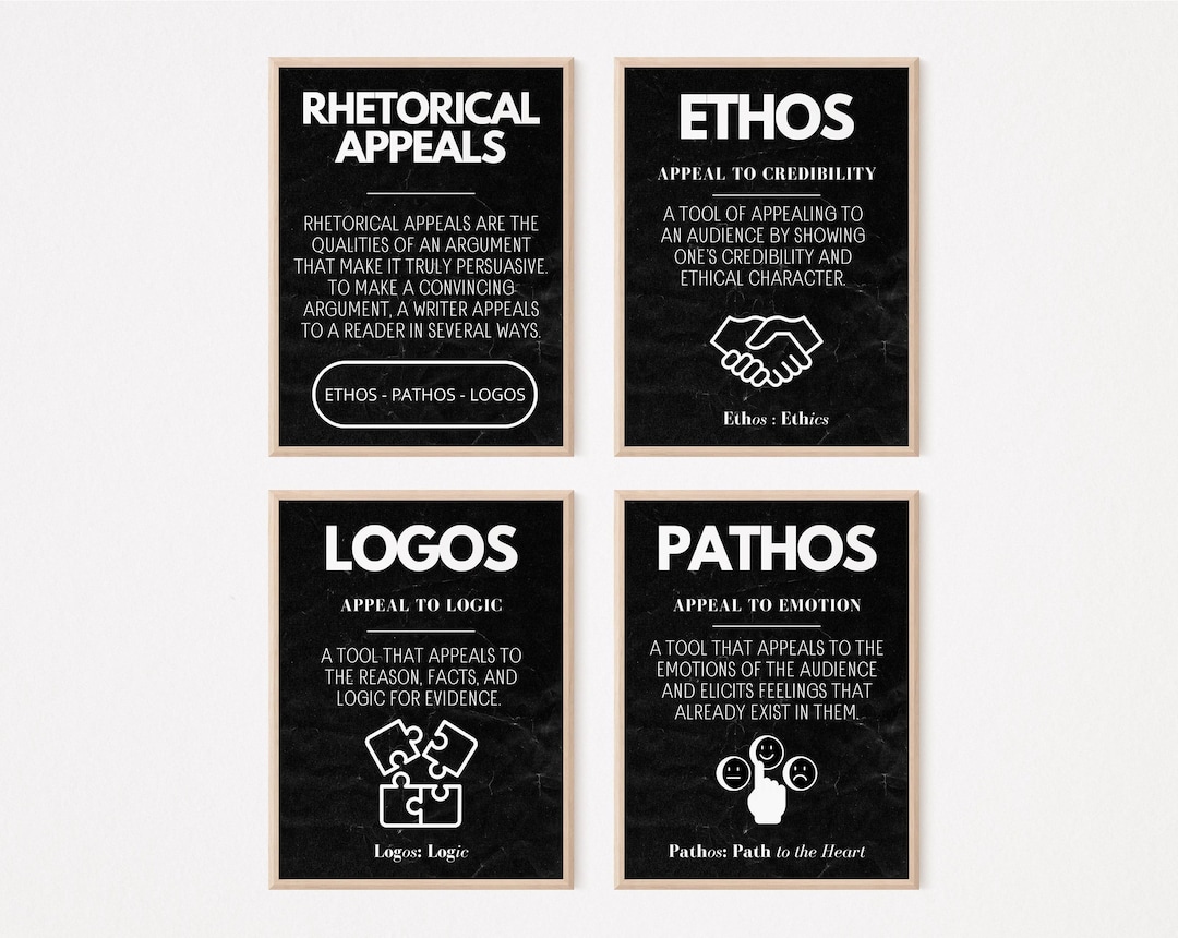 Ethos Pathos Logos Poster Set: Rhetorical Appeals, English Classroom Decor (digital Download ...