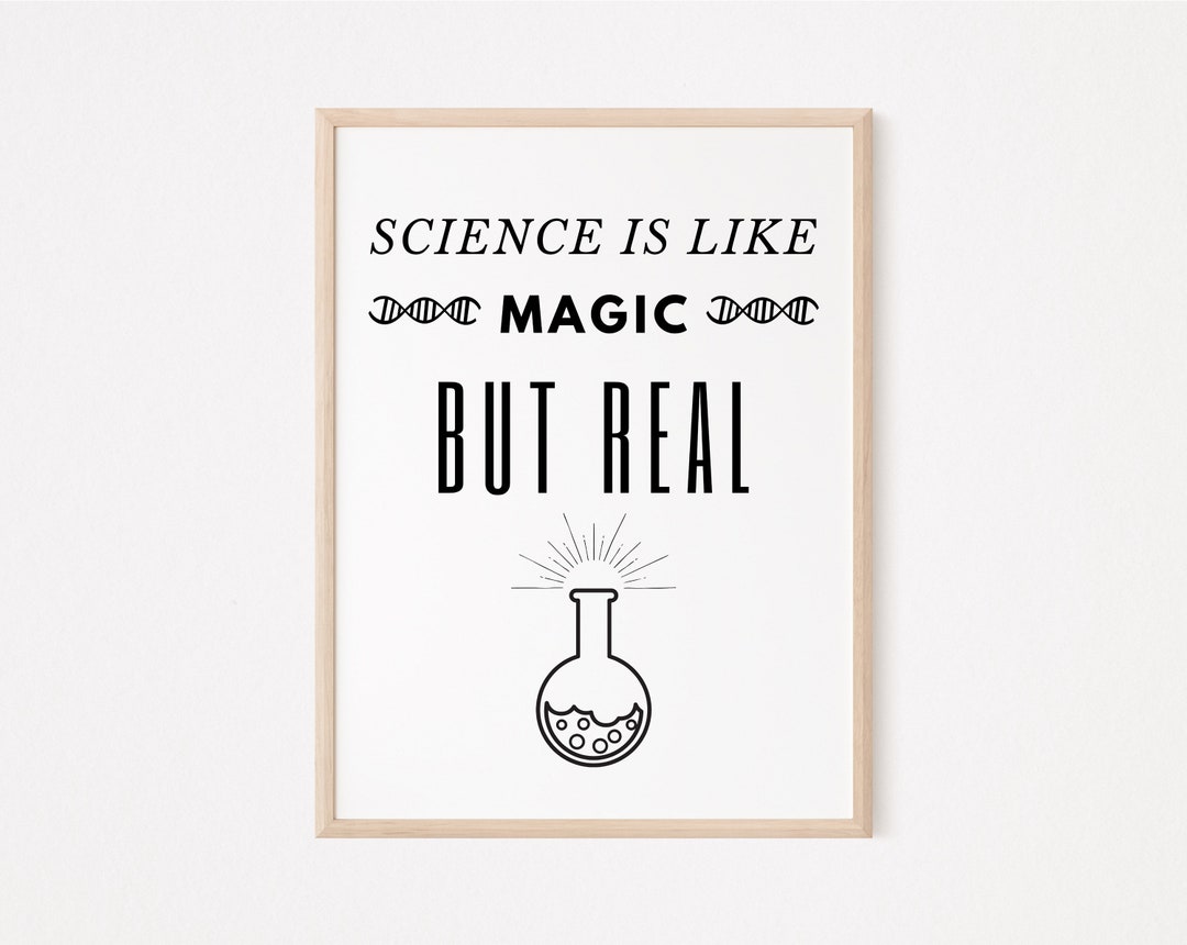 Science is Magic Poster Digital Download, Science Door Decor, Wall Art ...