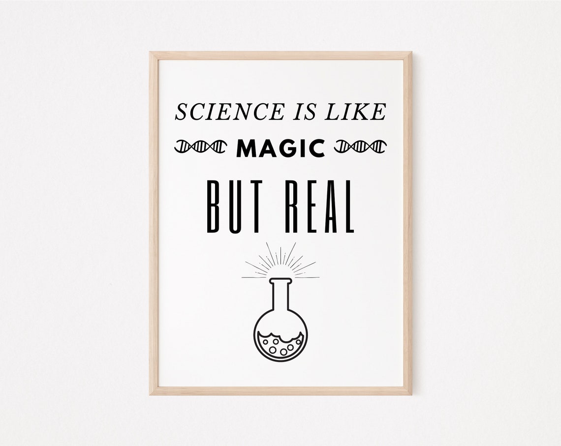 Science is Magic Poster Digital Download Science Door Decor | Etsy