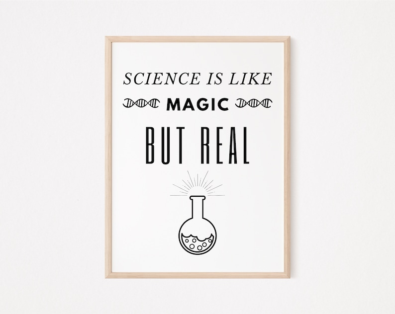 Science is Magic Poster Digital Download Science Door Decor | Etsy