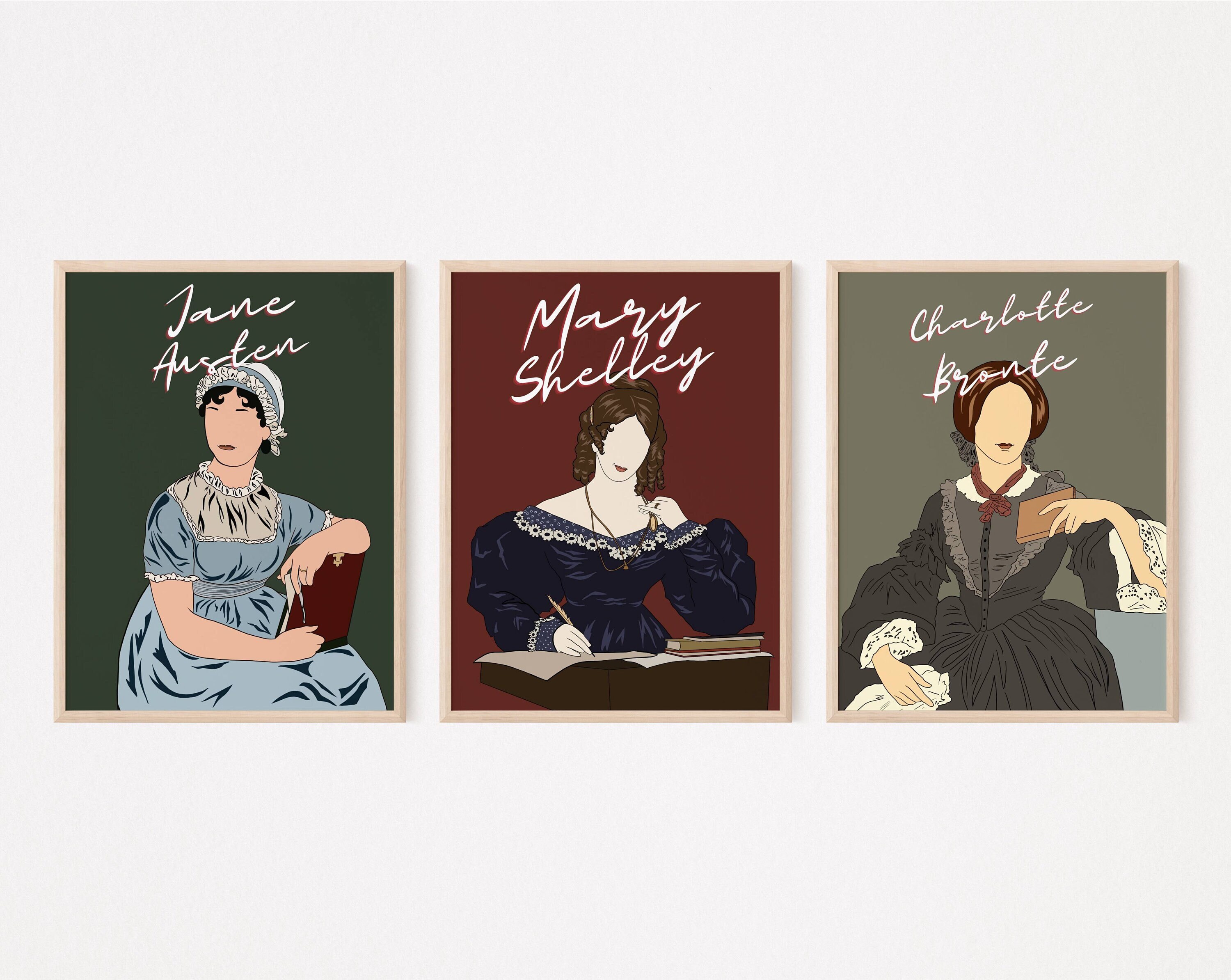 CLASSIC FEMALE AUTHOR Posters set of 3 Digital Download - Etsy
