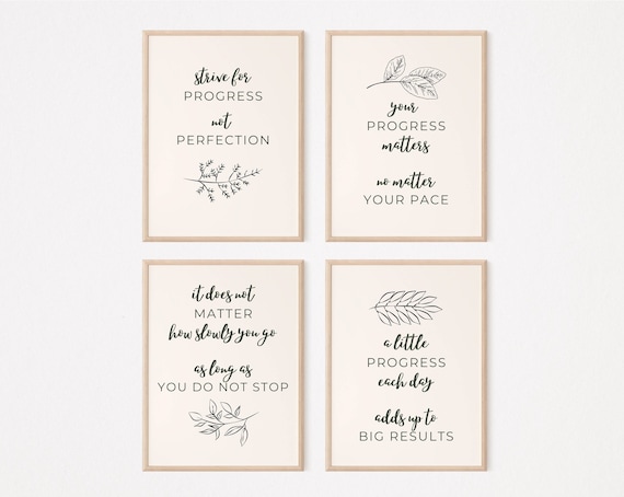 PROGRESS Growth Mindset set of 4 Digital Download - Etsy