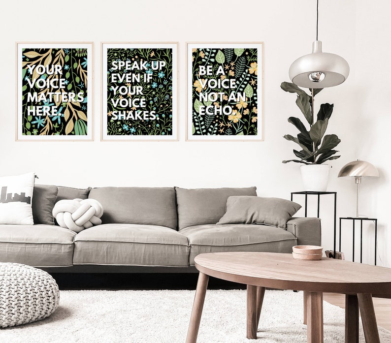 Floral Growth Mindset Posters: Classroom Decor (set of 3) (digital ...