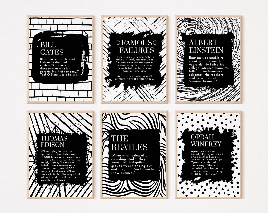 Famous Failures Poster Set: Classroom Decor (digital Download) - Etsy