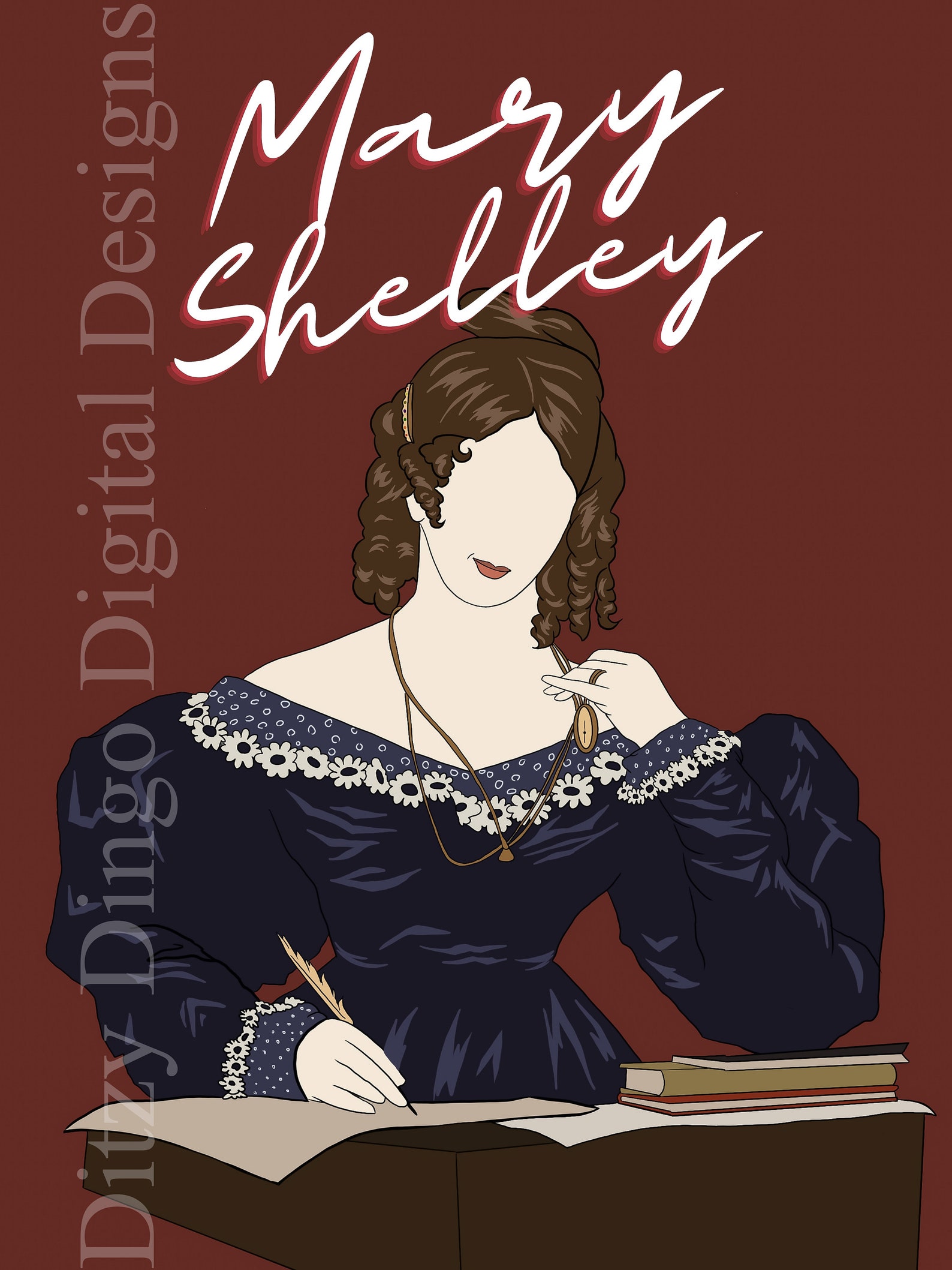 Classic Female Author Posters: Bronte, Austen, Shelley (digital ...