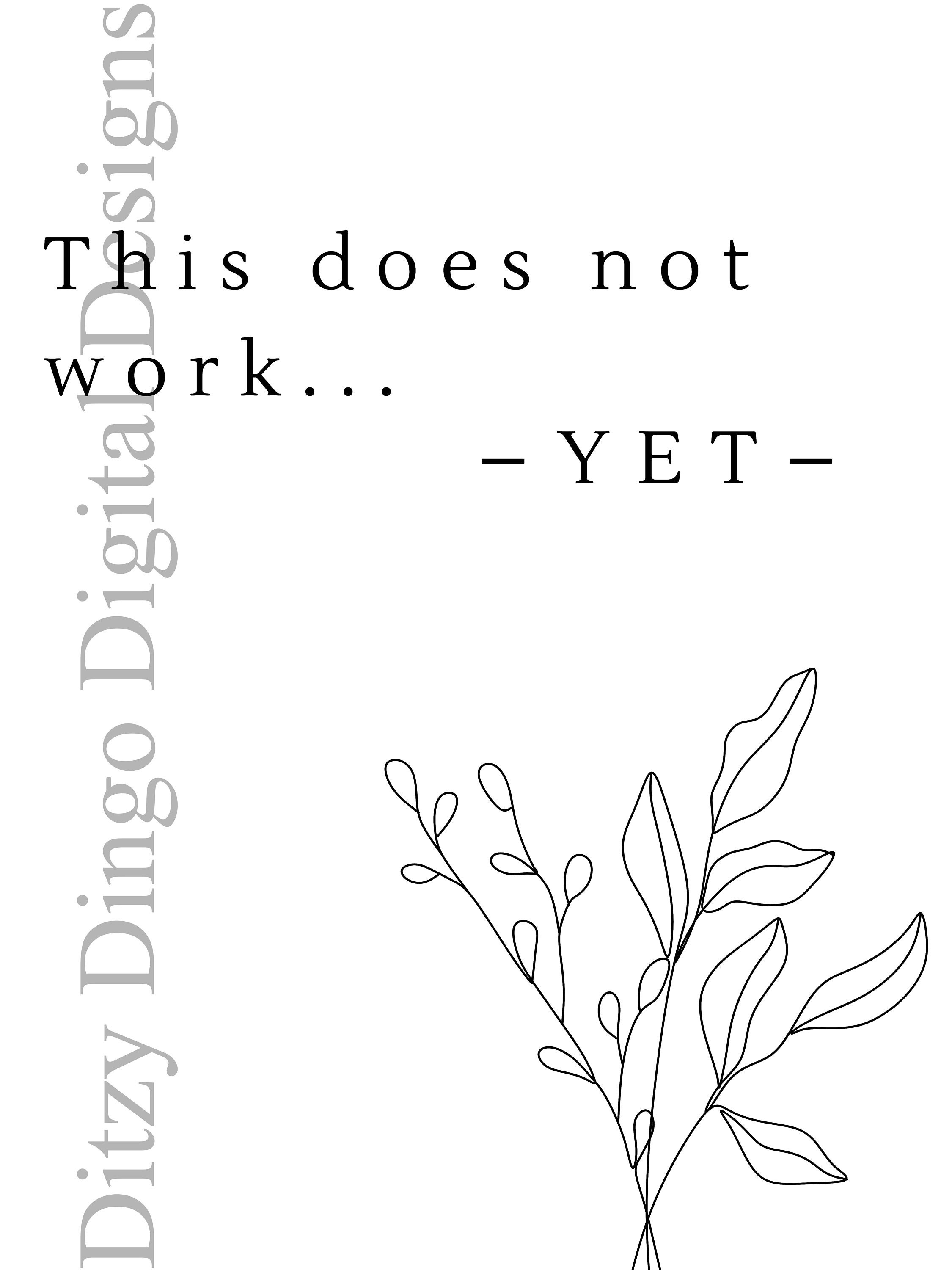 Power of Yet Posters set of 6 Digital Download Growth | Etsy