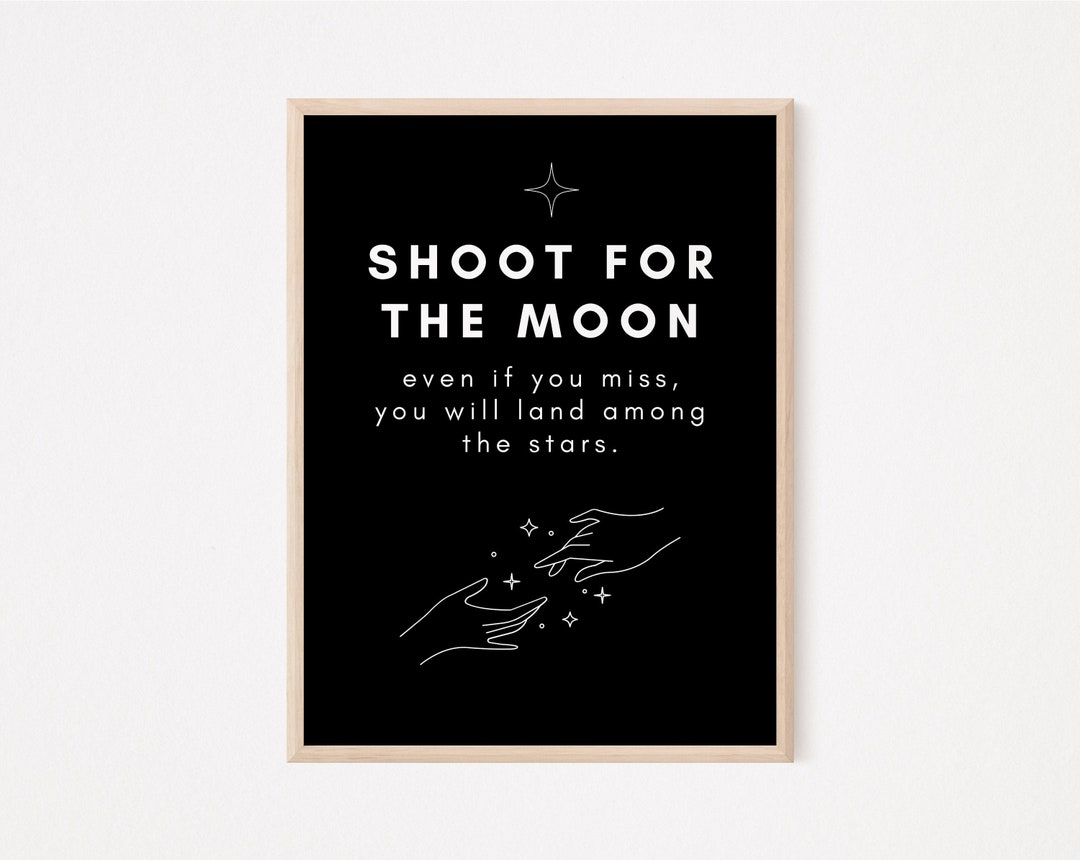 Art mural céleste Shoot for the Moon Poster | Téléchargement numérique ...