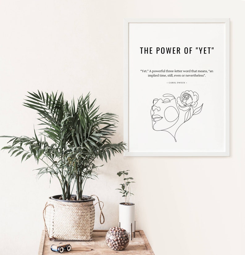 Power of yet Posters set of 6 Digital Download Growth - Etsy
