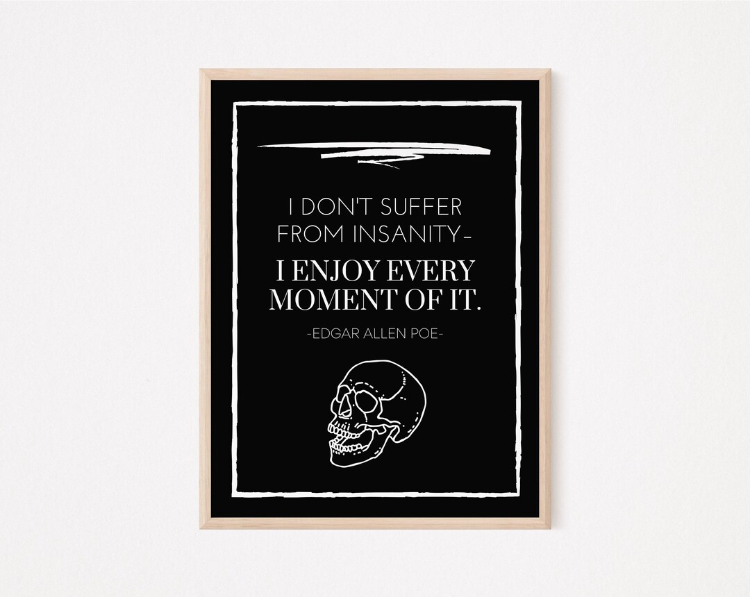Edgar Allan Poe Wall Art Digital Download English Teacher - Etsy