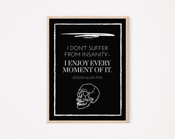 Edgar Allan Poe Wall Art Digital Download English Teacher | Etsy