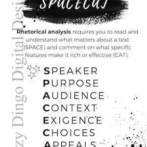SPACECAT Rhetorical Analysis Posters: English Classroom Decor (digital ...