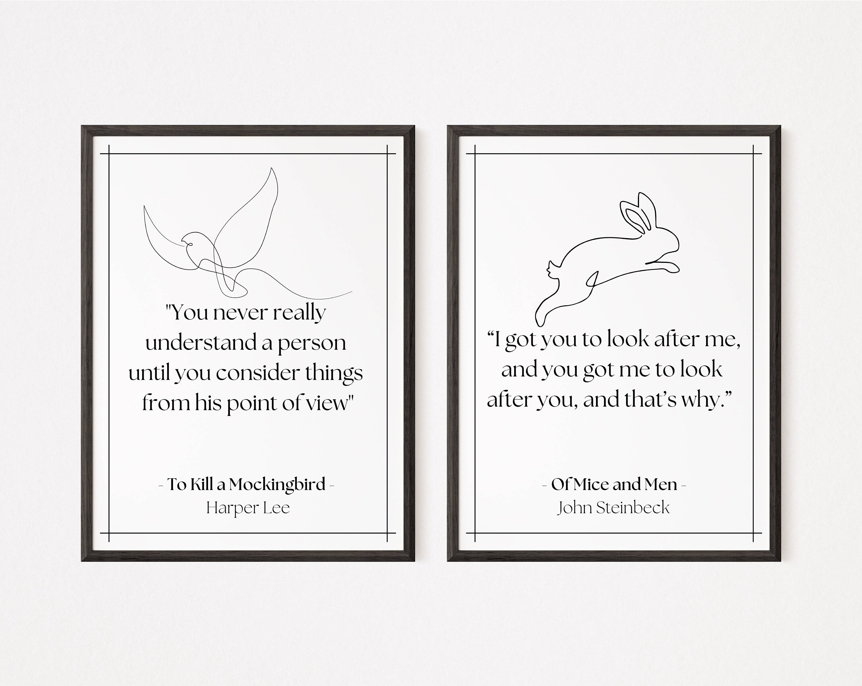Classic Literature Art Quote Prints (set of 8) - Minimalist Classroom ...