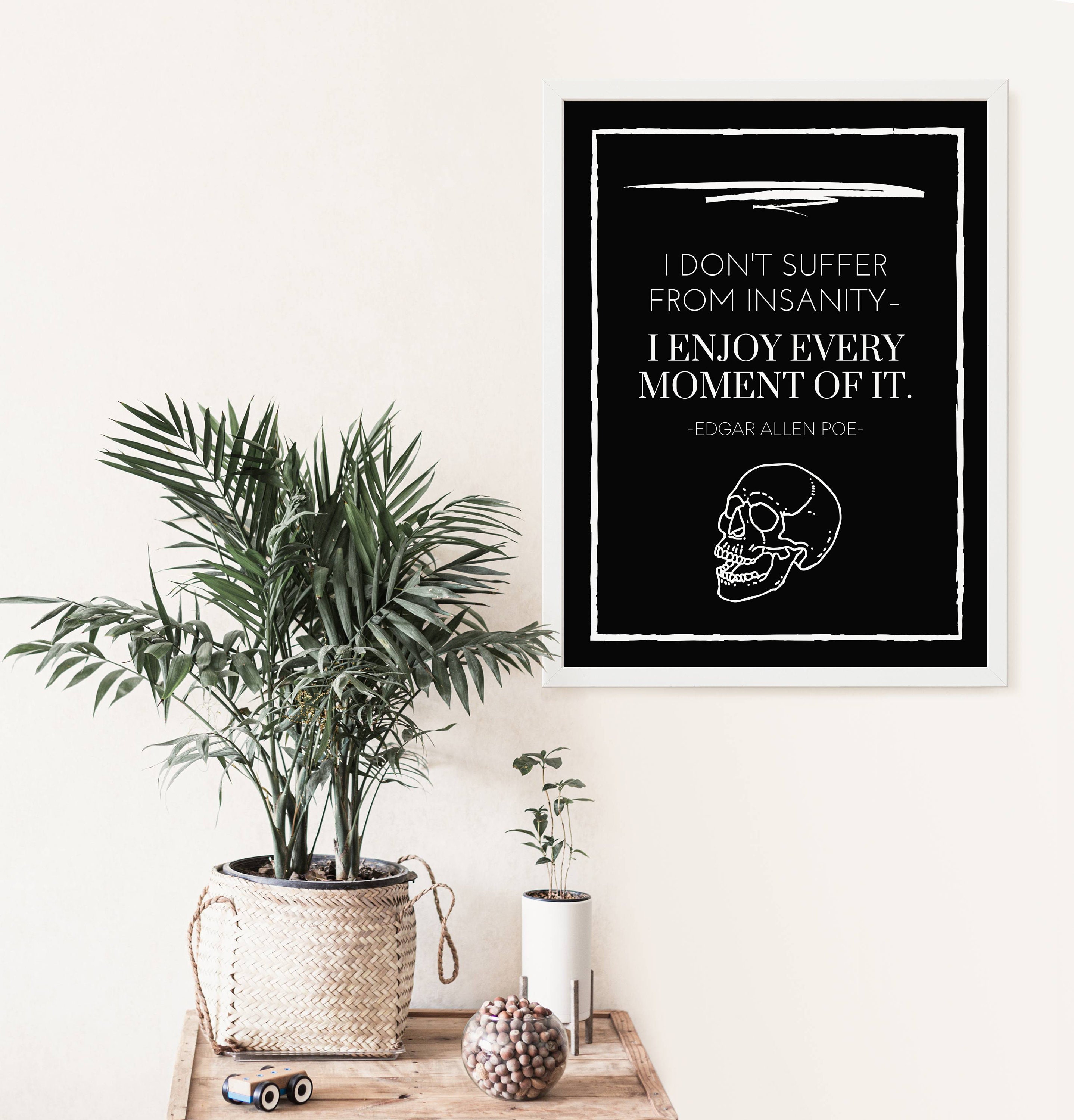 Edgar Allan Poe Wall Art Digital Download English Teacher | Etsy