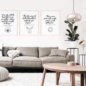 Inspirational Book Quotes Poster Set: Classroom Decor (digital Download ...