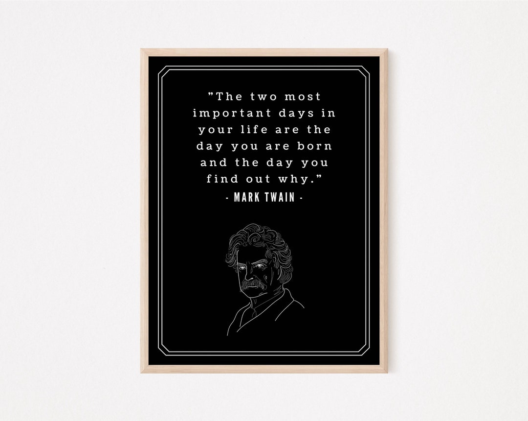 Mark Twain Wall Art | Digital Download | English Teacher | Motivational ...