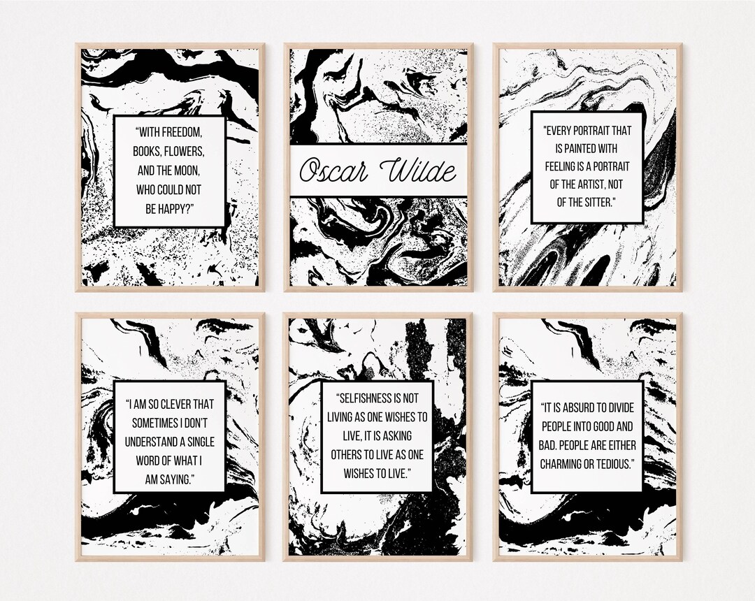 Oscar Wilde Quotes (set of 7) | Digital Download | English Teacher ...