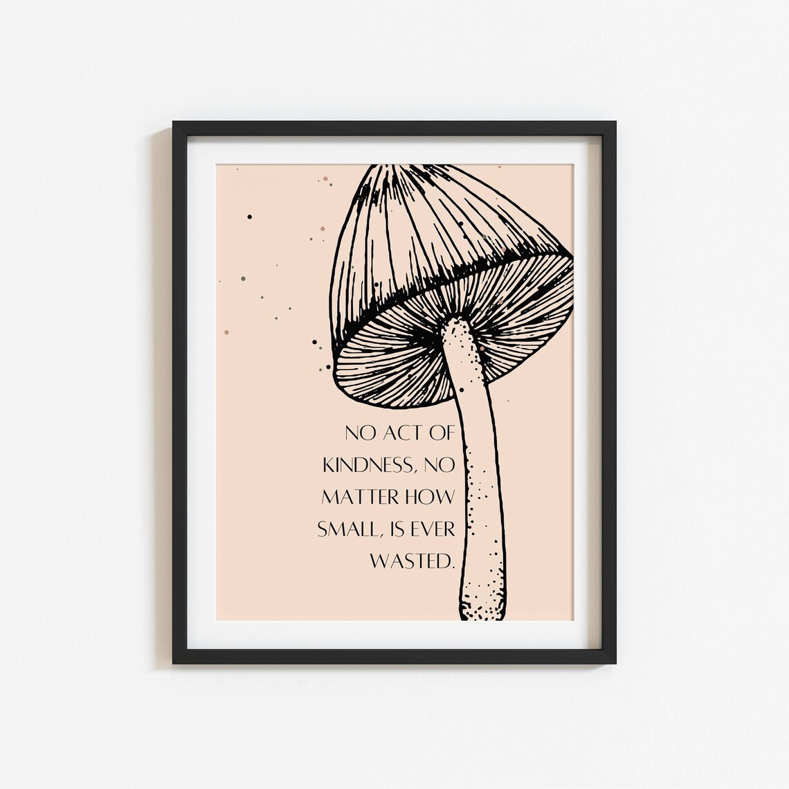 Mushroom Art set of 4 Classroom Cottagecore Kindness - Etsy