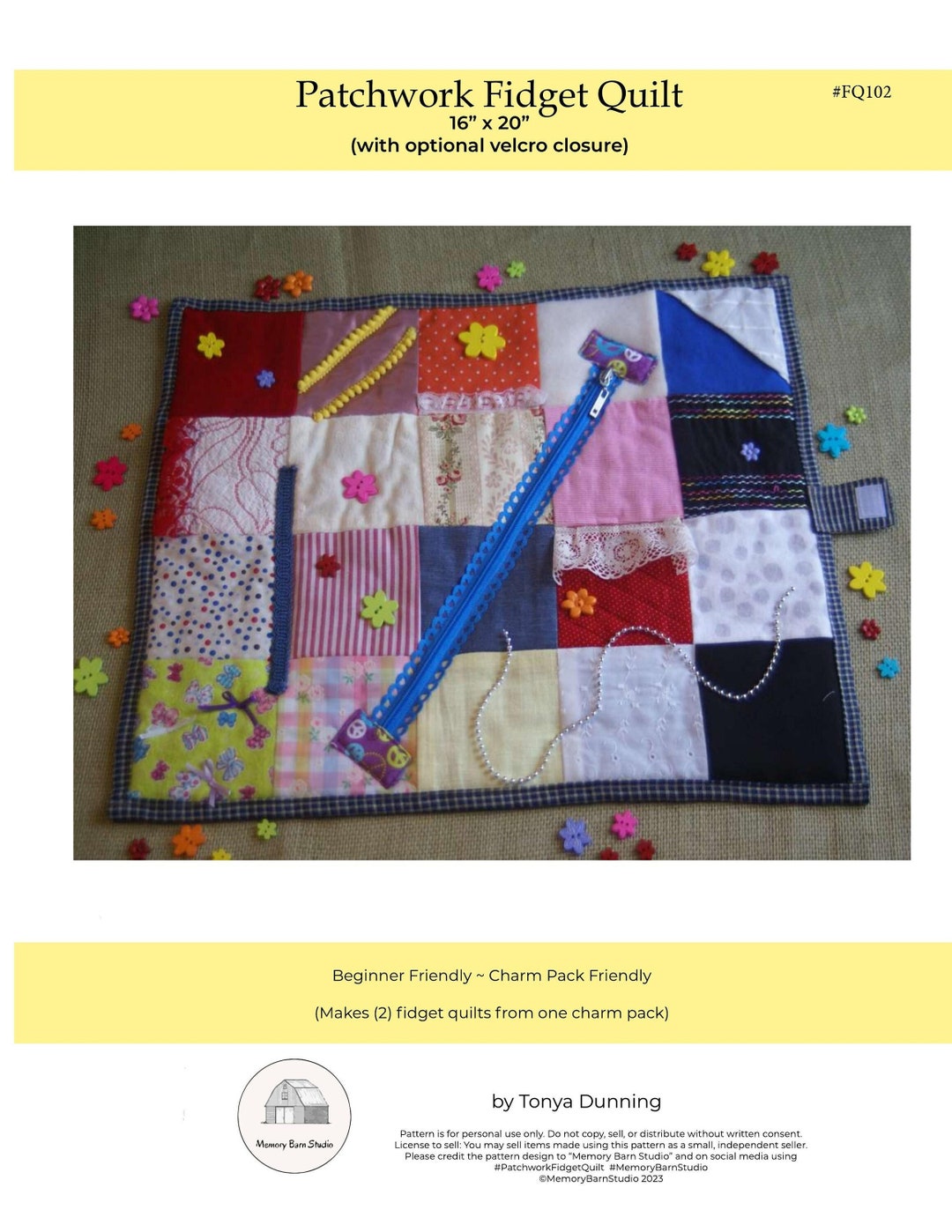 Patchwork Fidget Quilt Pattern PDF Download Only - Etsy