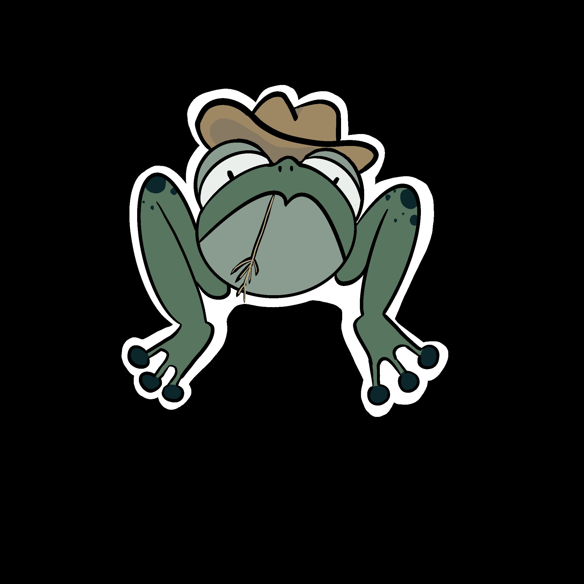 Cute Frog With Cowboy Hat - Etsy