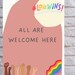 All Are Welcome Here Sign Diversity and Inclusion Poster LGBTQ Pride ...