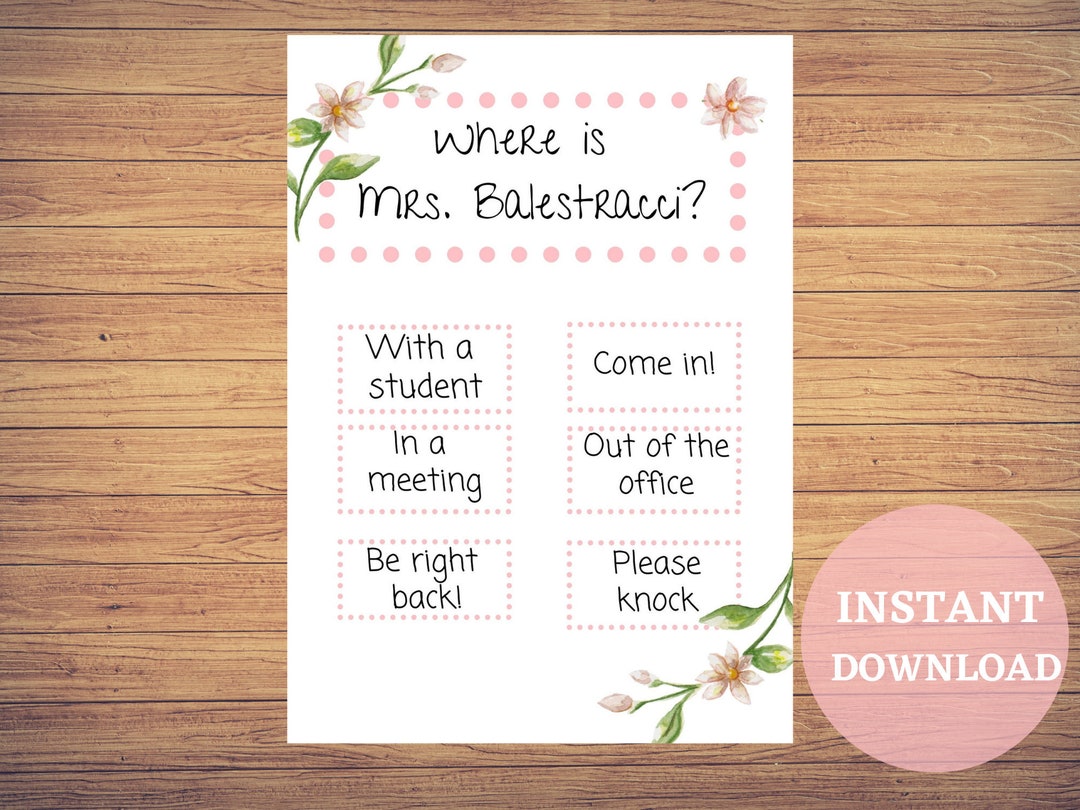 Where is the Counselor Sign, School Door Sign, Social Worker Sign ...